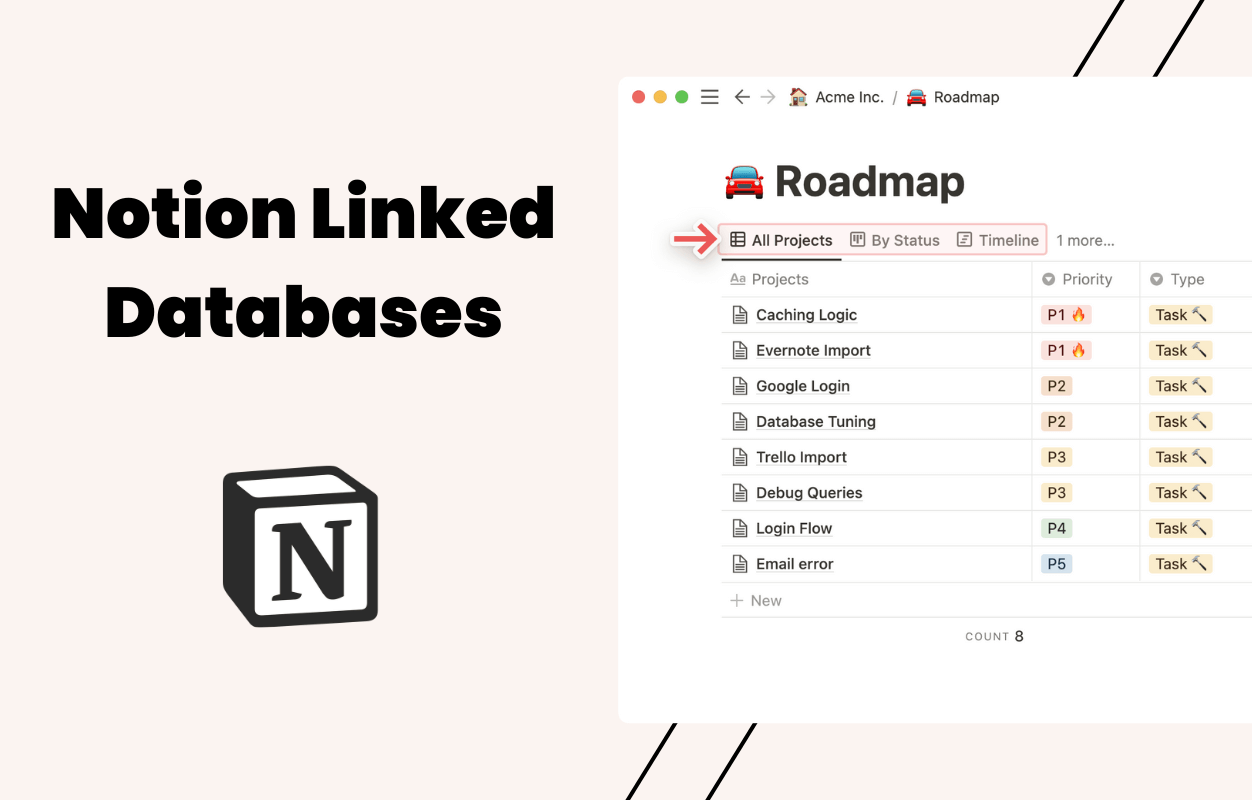 Notion Linked Databases & Multiple Databases in One View [Tutorial]